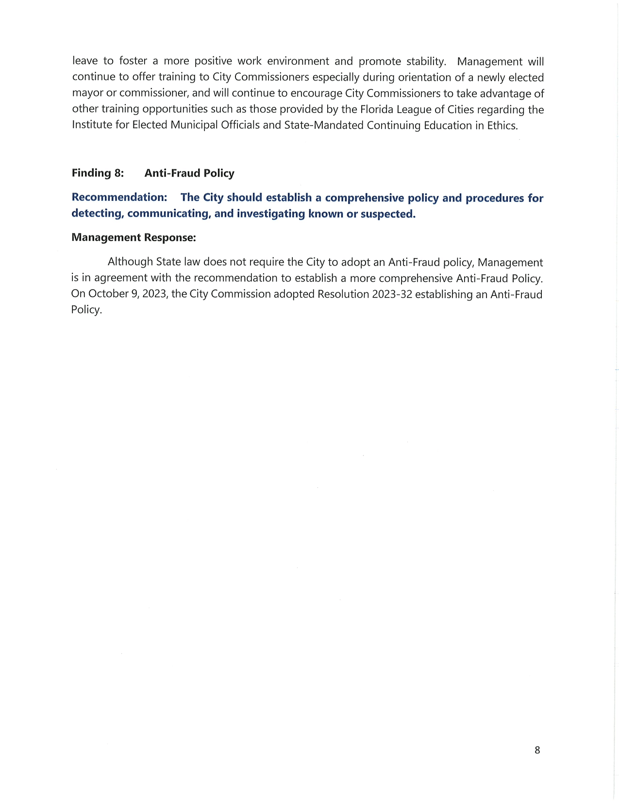 Winter Springs passes anti-fraud policy in response to state audit ...